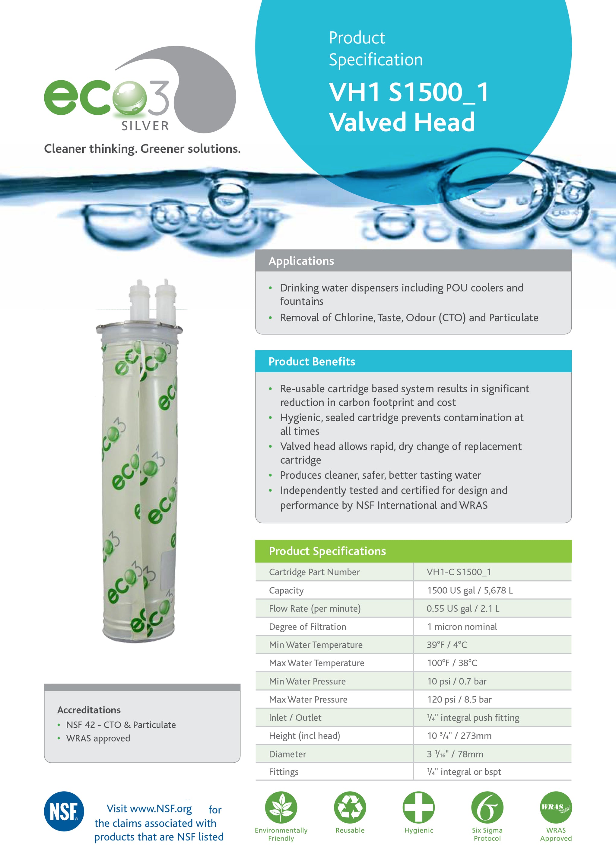 Eco3 Silver Replacement Filter — Spring-Clear.co.uk