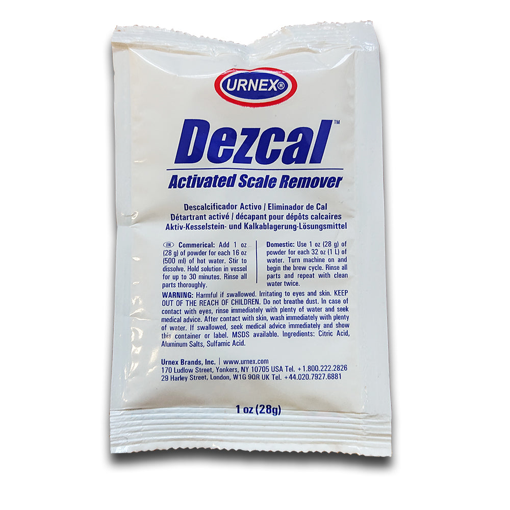 Urnex Dezcal Descaler POwder - 28g Sachet – Spring-Clear.co.uk